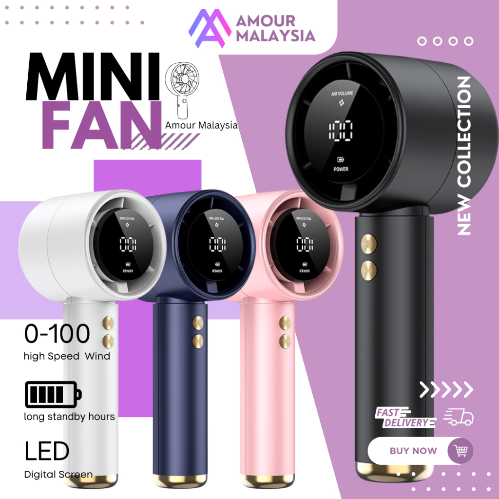 🔥NEW DESIGN🔥Mini Fan Turbo Cool Portable Fan Kipas Tangan Hand Fan ...