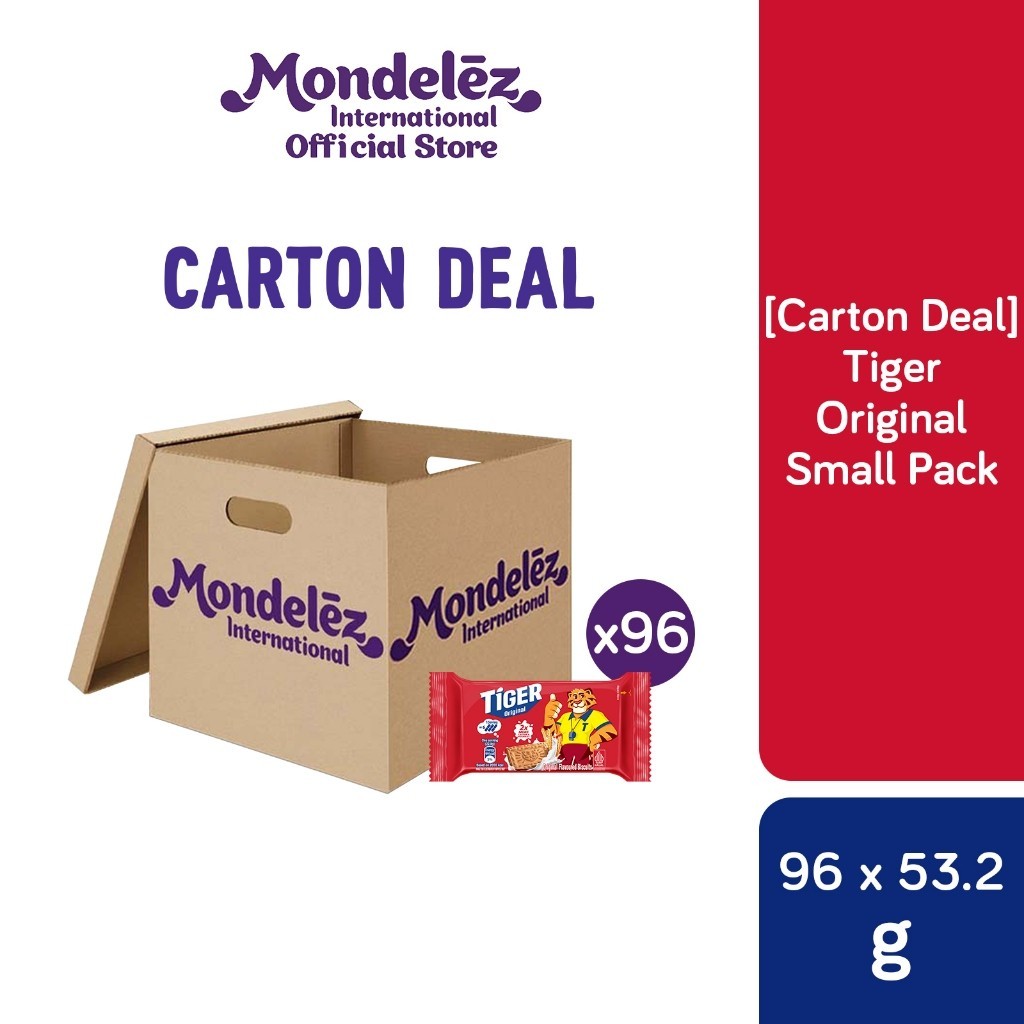 [Carton Deal] Tiger Biscuits Small Pack Original/Chocolate (53.2g x 96 ...