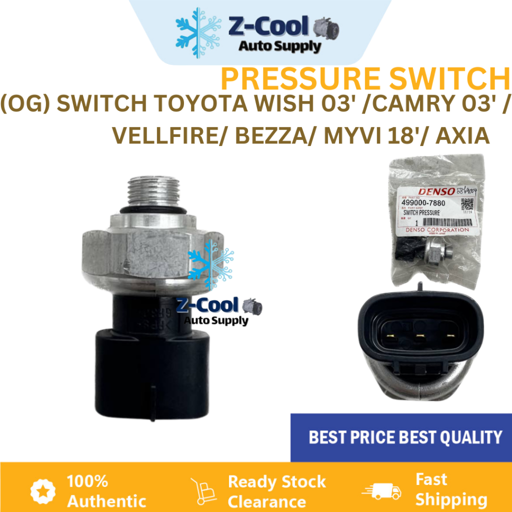 TOYOTA CAMRY ALTIS VELLFIRE WISH AXIA PRESSURE SWITCH DENSO 499000-7880 ...