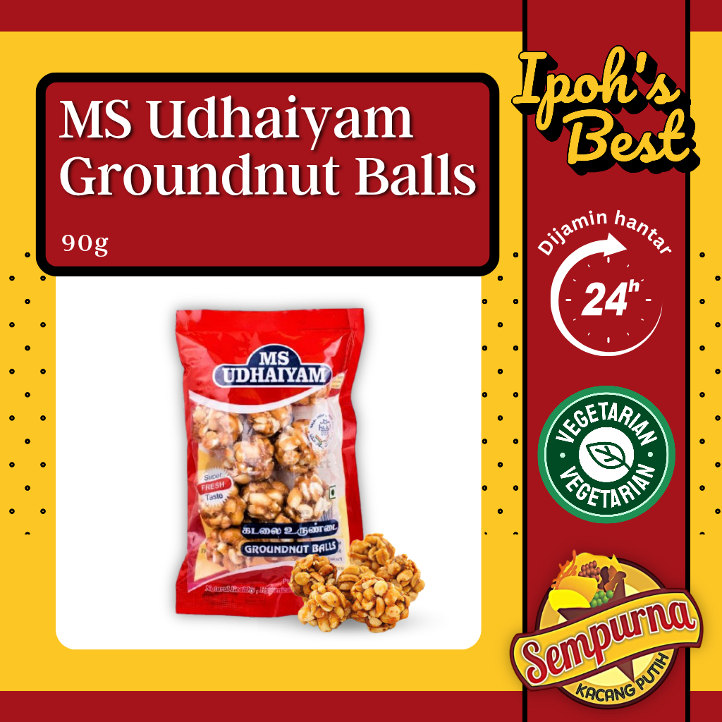 Sempurna Ipoh Buntong (MS UDHAIYAM GROUNDNUT BALLS) Snek Muruku dan ...