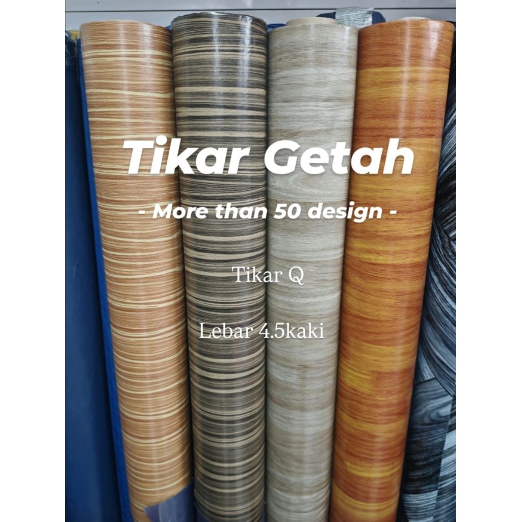 Tikar Getah Berkualiti Tebal 0.40mm 4.5Kaki Potong ikut Meter Alas ...