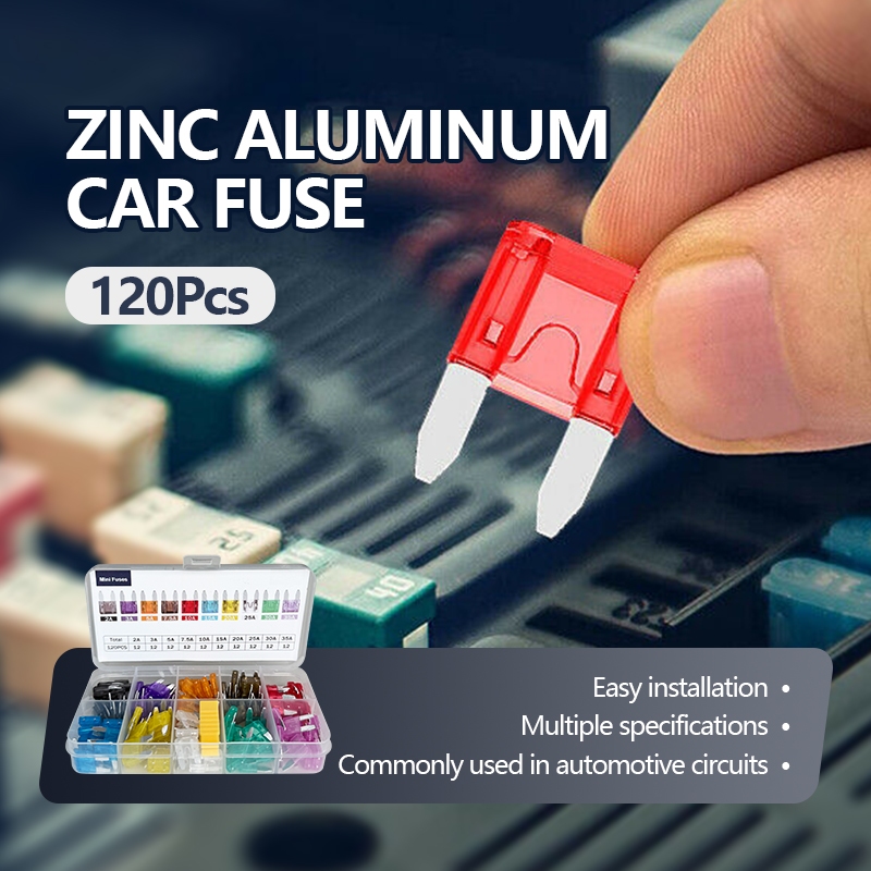 120PCS Car Fuse Set Aluminum Fuse Sedan Motoreycle Goods Train Yacht ...
