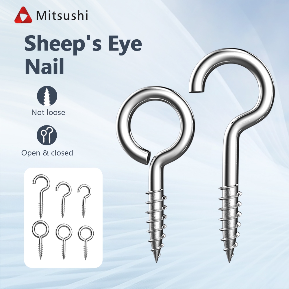 Mitsushi Skru Stainless Steel Screws Closed Metal Sheep Eye Screws Self ...