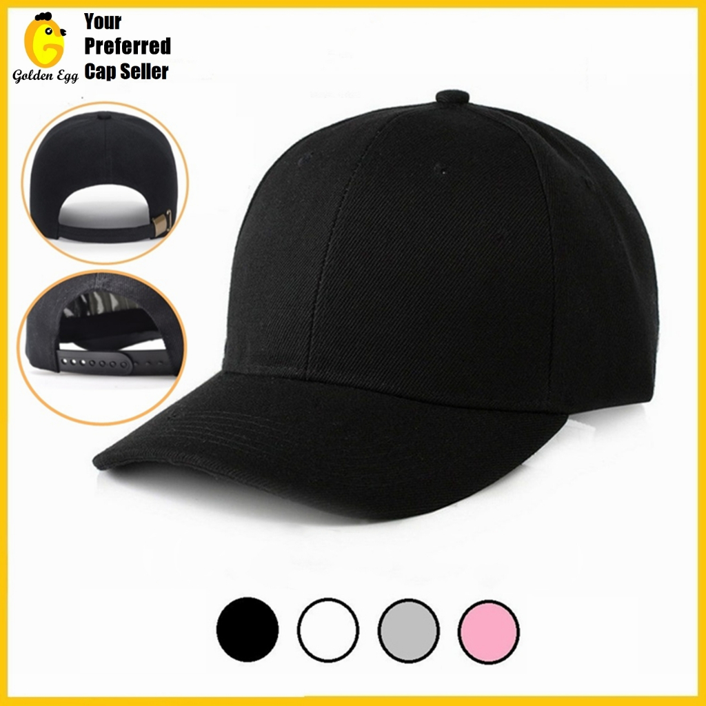 GEC Topi Kosong Topi Putih Topi Hitam Topi Besbol Baseball Cap Plain ...