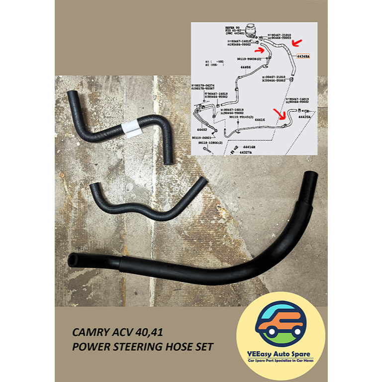 TOYOTA CAMRY ACV40 41 - POWER STEERING HOSE SET | Shopee Malaysia