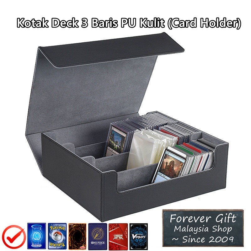 TCG Deck Box 3 Rows Kotak Kad | Card Storage Box For Pokémon Card Game ...
