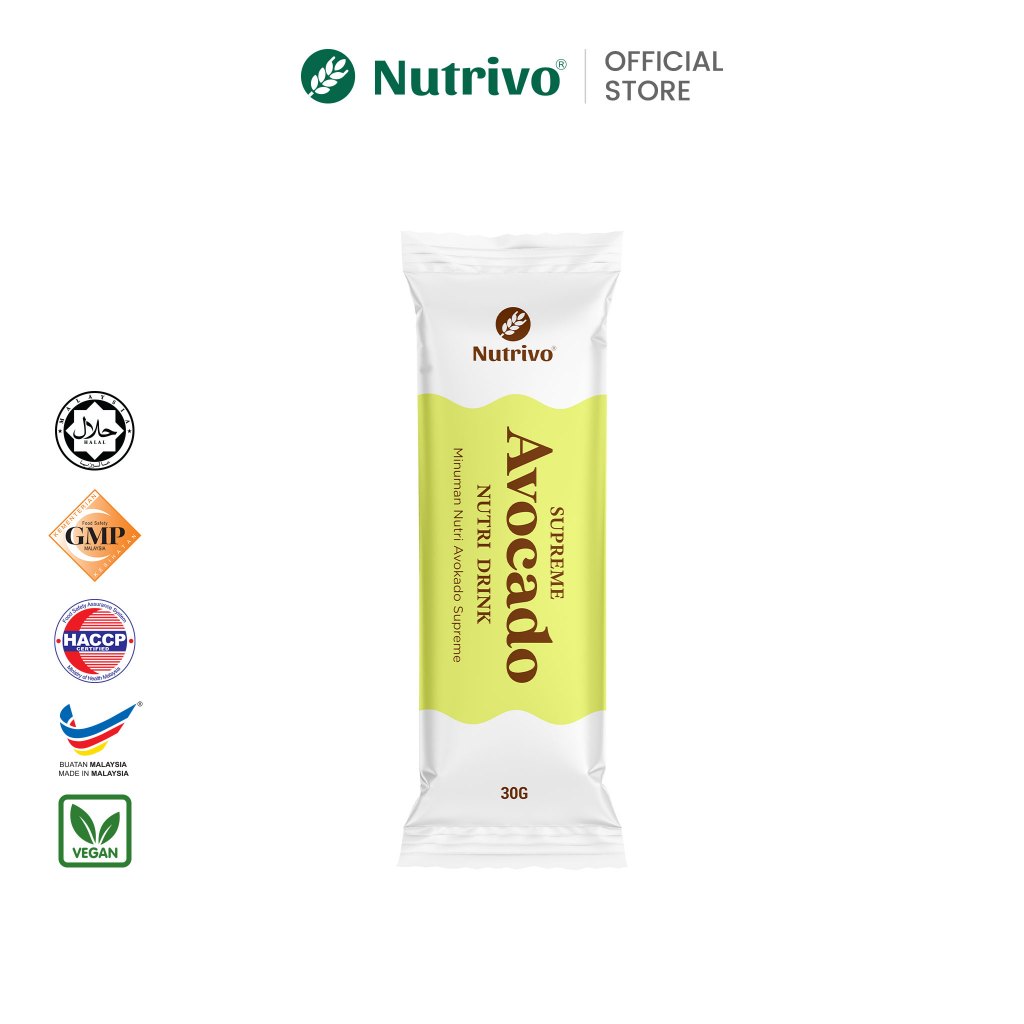 Nutrivo Supreme Avocado Nutri Drink 30g x 1s | High Fiber Plant Protein ...