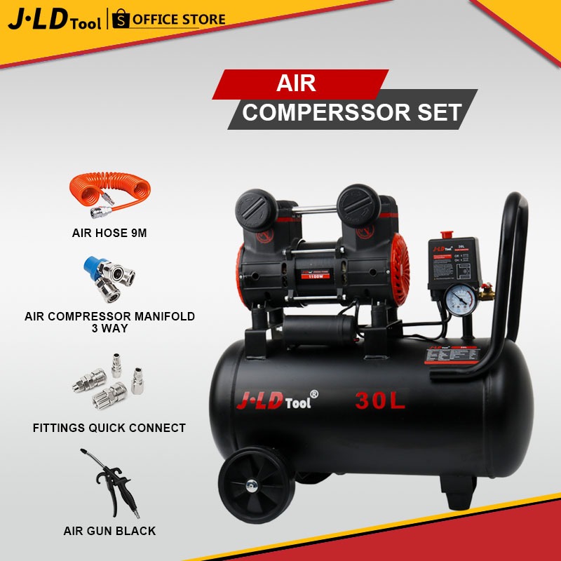 JLD Air Compressor 30L Oilless Air Compressor Oil Free Air Compressor ...