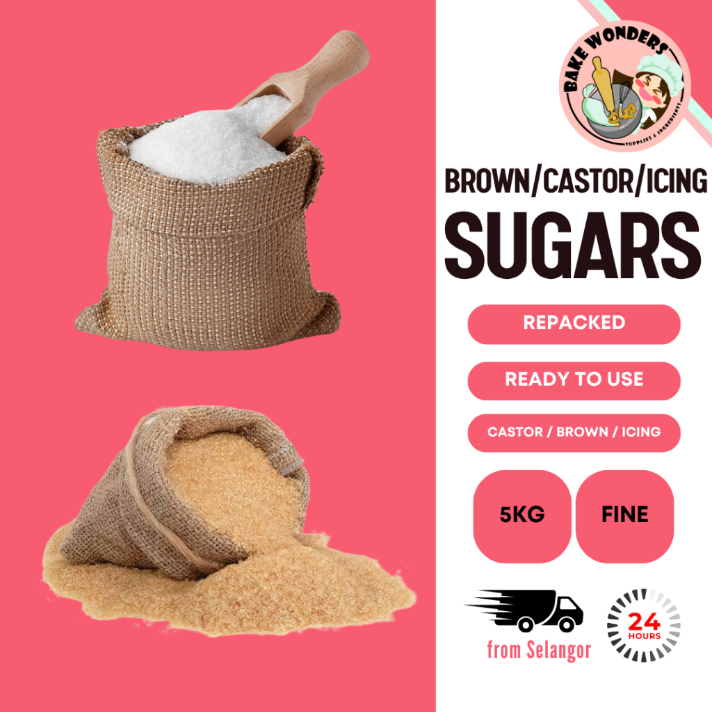 5kg Castor Sugar/Caster Sugar/Gula Castor / Icing Sugar/Confectioners ...