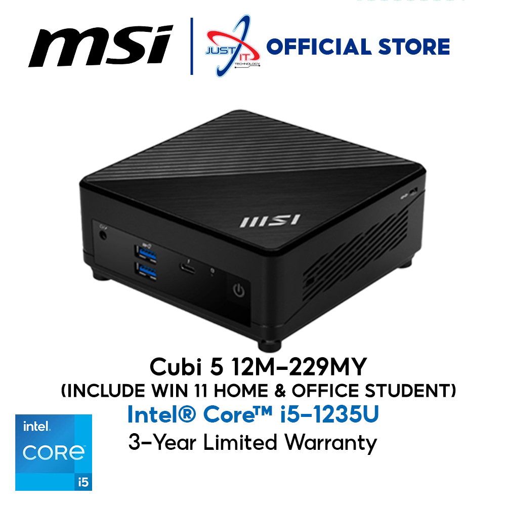MSI CUBI 5 12M-229BMY BAREBONE DESKTOP PC WITH INTEL I5-1245U ( INCLUDE ...