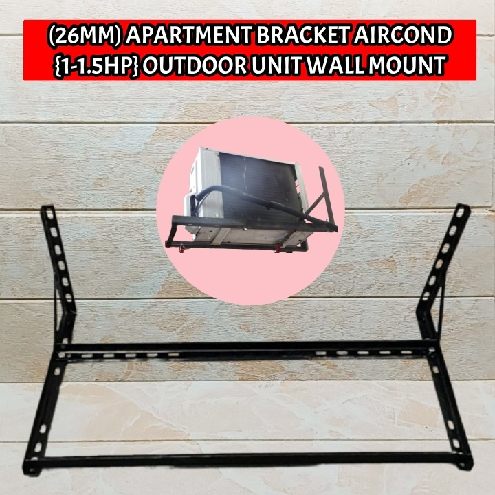 (26mm) APARTMENT BRACKET BLACK AIRCOND {1-1.5HP} OUTDOOR UNIT WALL ...