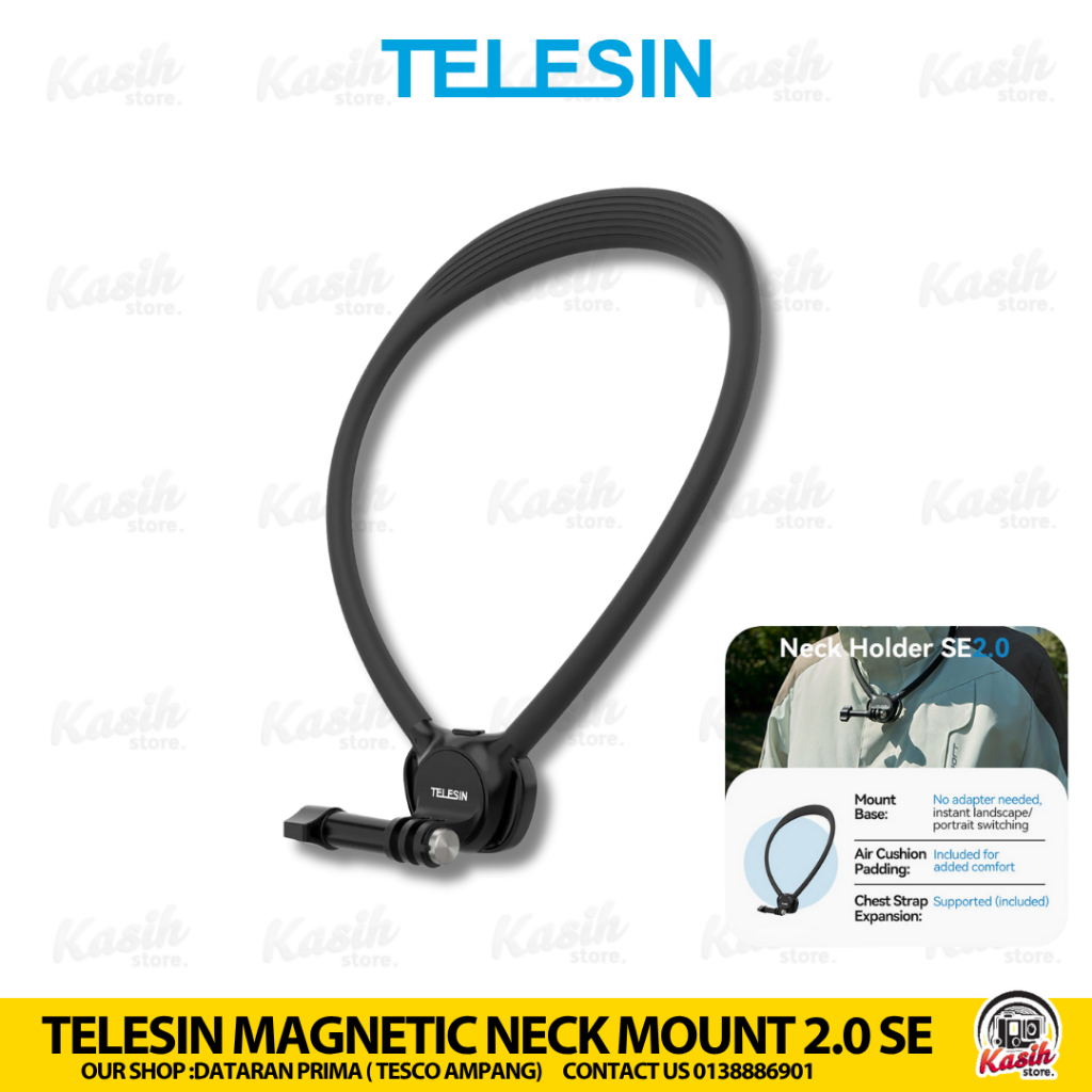 TELESIN Gopro Magnetic SE 2.0 Intsa360 DJI SJCAM Magnetic Neck Holder ...