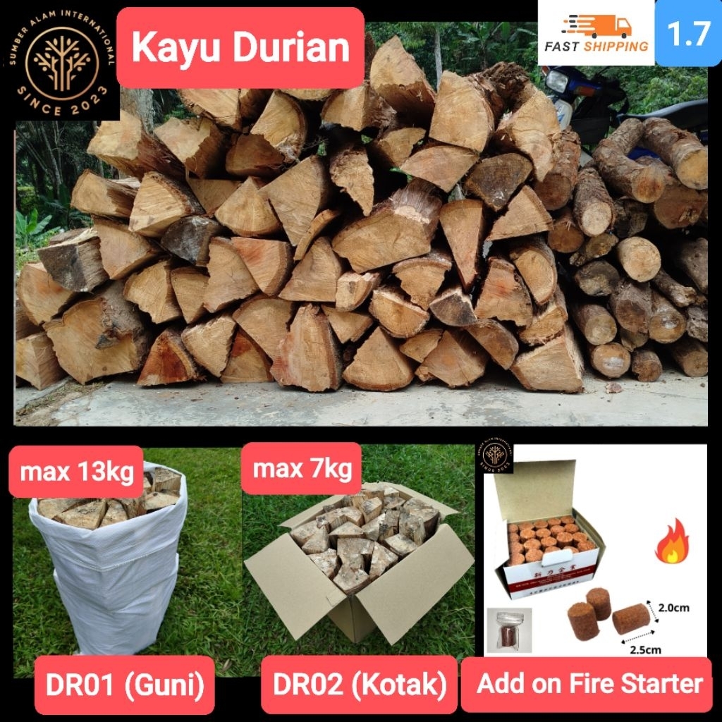 SAI2025🌟 KAYU DURIAN Kayu Api Bakar Fire Wood | Campfire Smoke Kuil ...