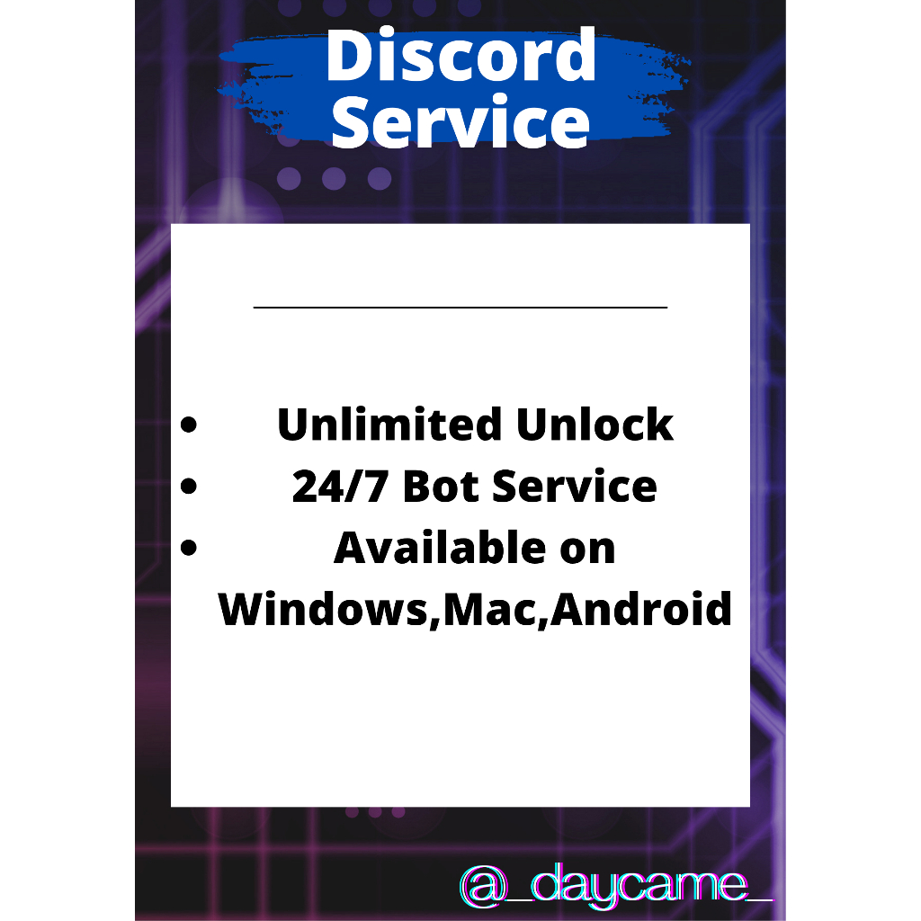 Discord Bot Service | All in one Servcie | Shopee Malaysia