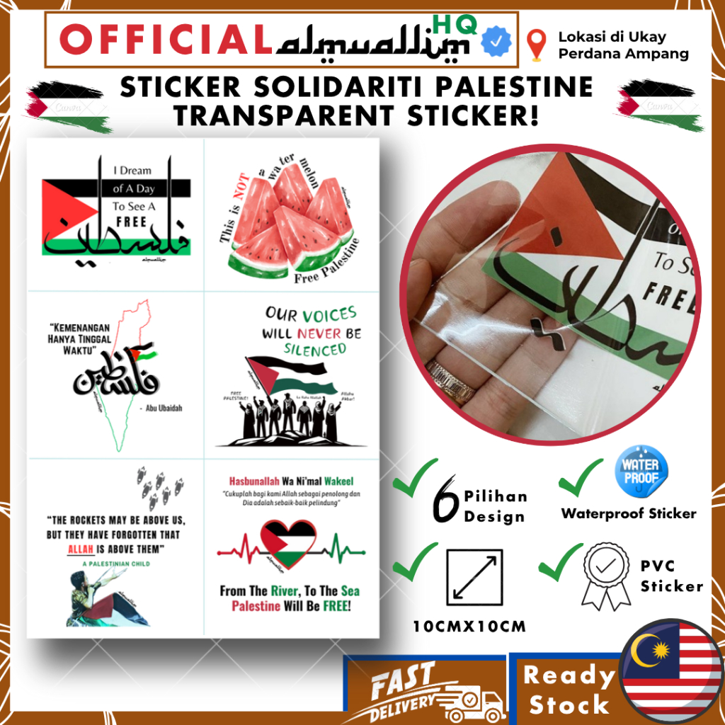 11.11 Sticker Palestine Solidariti Palestin Watermelon Transparent ...