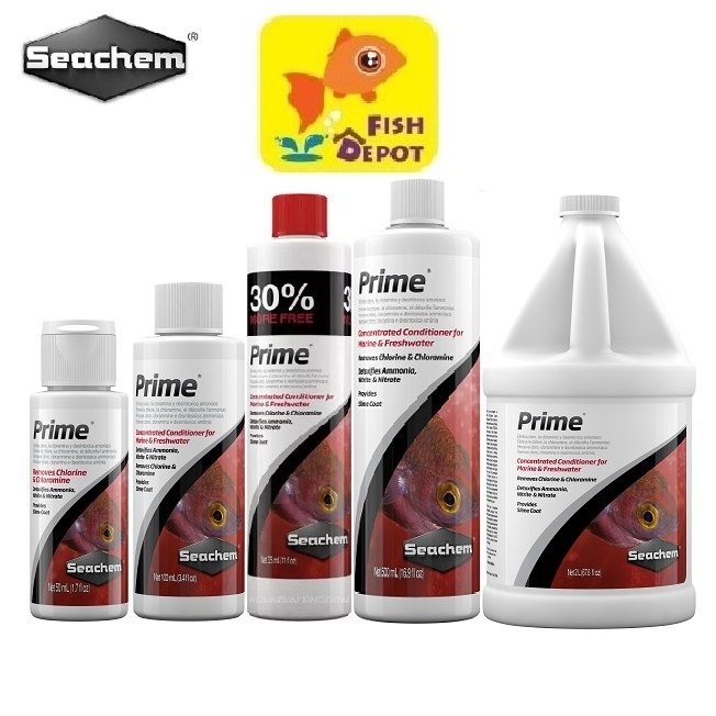 Seachem Prime Water Conditioner 325ml / 500ml / 2L | Removes Chlorine ...