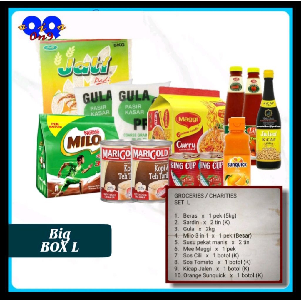 Big BOX L (13 Quantity, 10 Item) Pack of Food Basket, Set Bakul Makanan ...