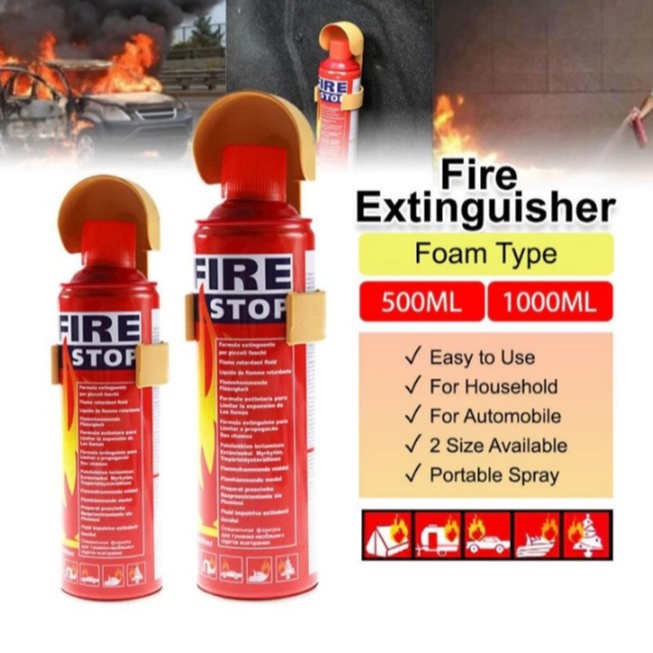 500ml Mini Fire Extinguisher Safety Emergency Fire Stopper for Home ...