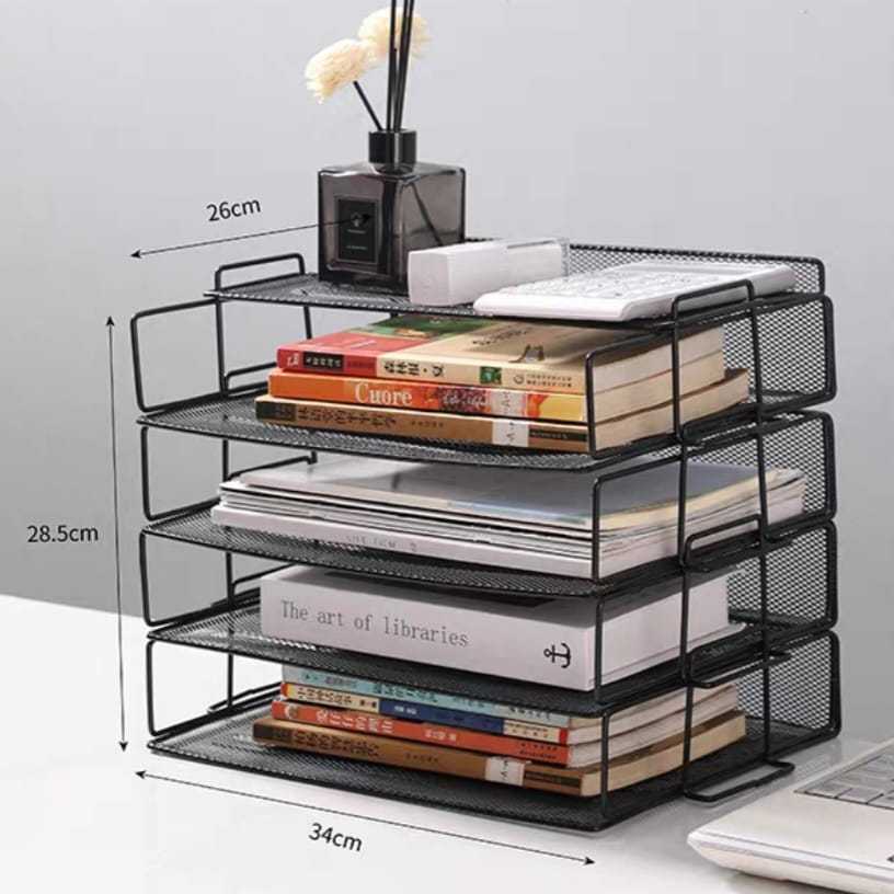 Metal Wire Mesh Multifunction A4 Document 4/5 Layers Tray File Paper ...