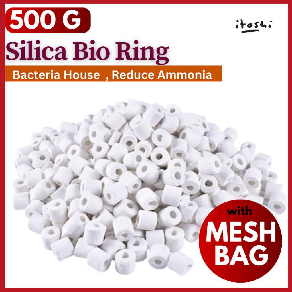 ITOSHI 500g Ceramic Bio Ring Aquarium Fish Tank Bio Filter Media ...