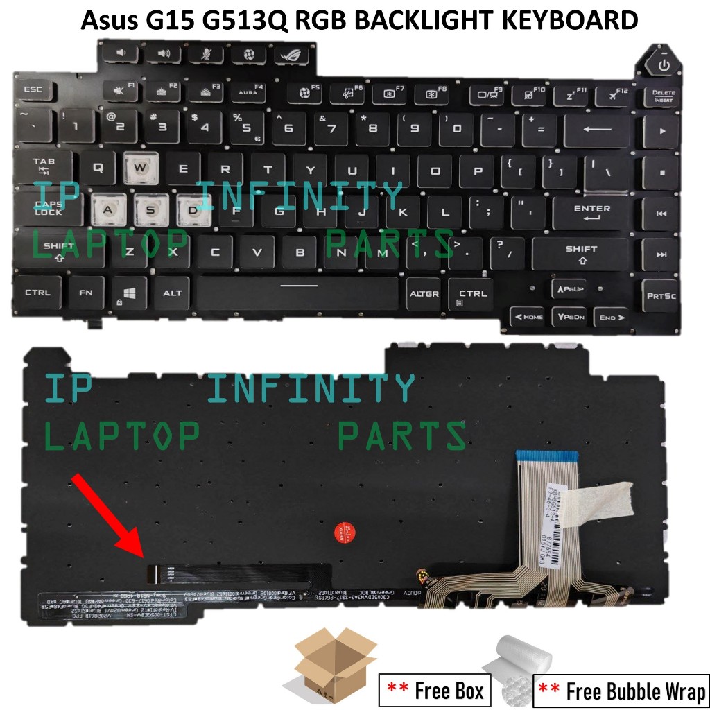 ASUS Rog Strix 2021 G15 G513 G513Q G513QM G513QY G533 RGB Backlight ...