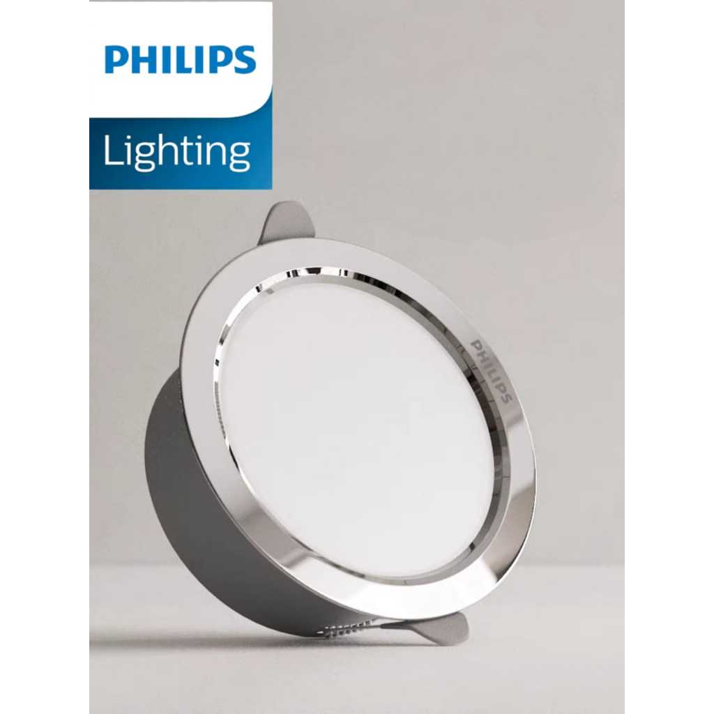Philips DL268 3.5W/6.5W LED Round Recessed Ceiling Downlight, (Silver ...
