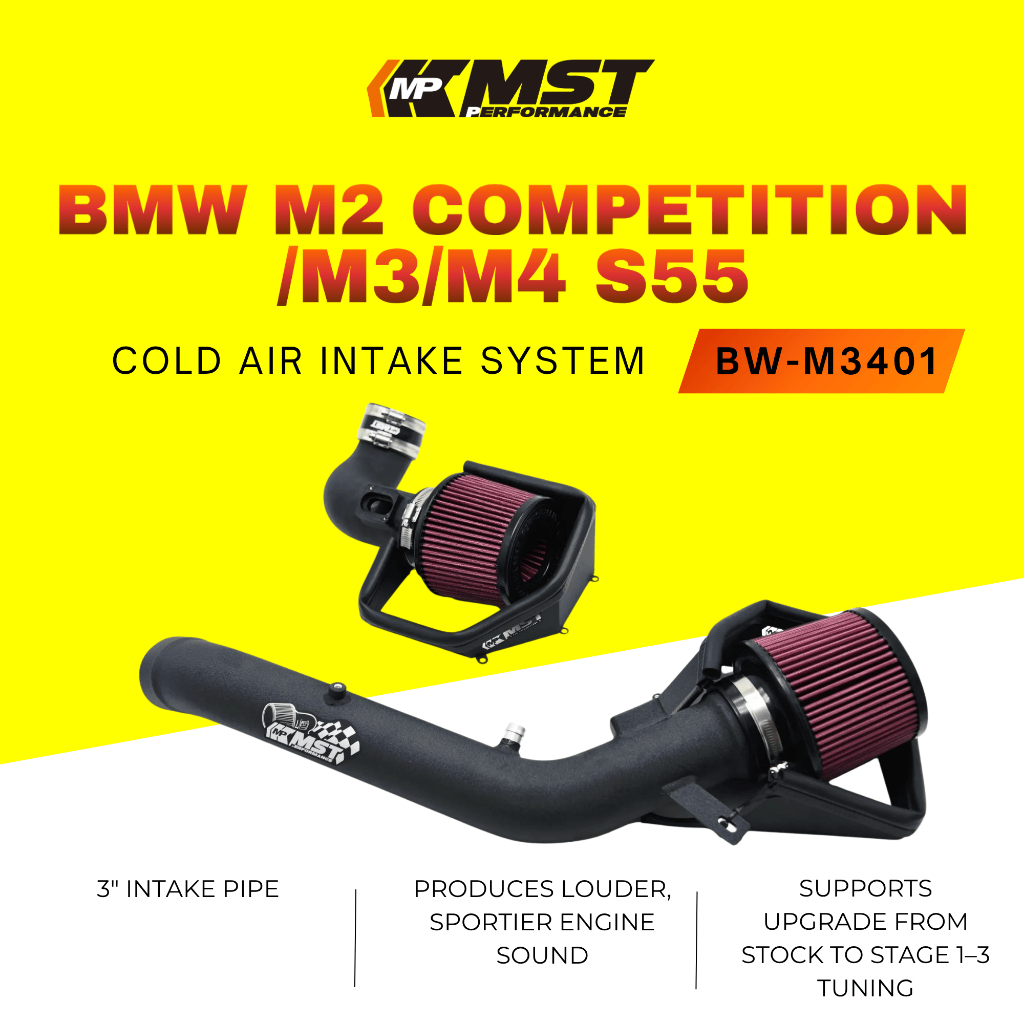MST BMW M2 Competition/M3/M4 S55 3.0 Cold Air Intake System (BW-M3401 ...