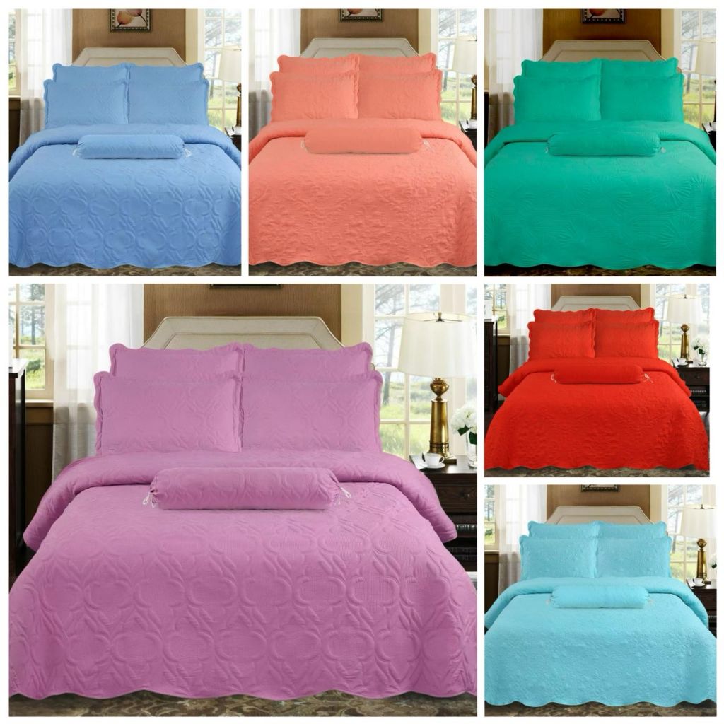 Adrian's Cadar Patchwork 6-dalam-1 Super King/Super Queen Berkualiti ...