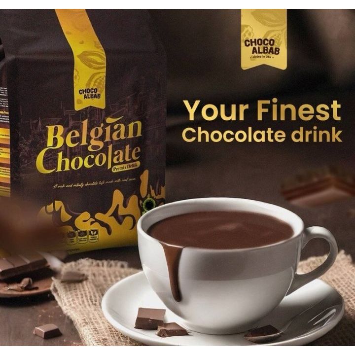 Choco Albab Belgian Chocolate Premix Drink 20 Sachet 600g | Shopee Malaysia