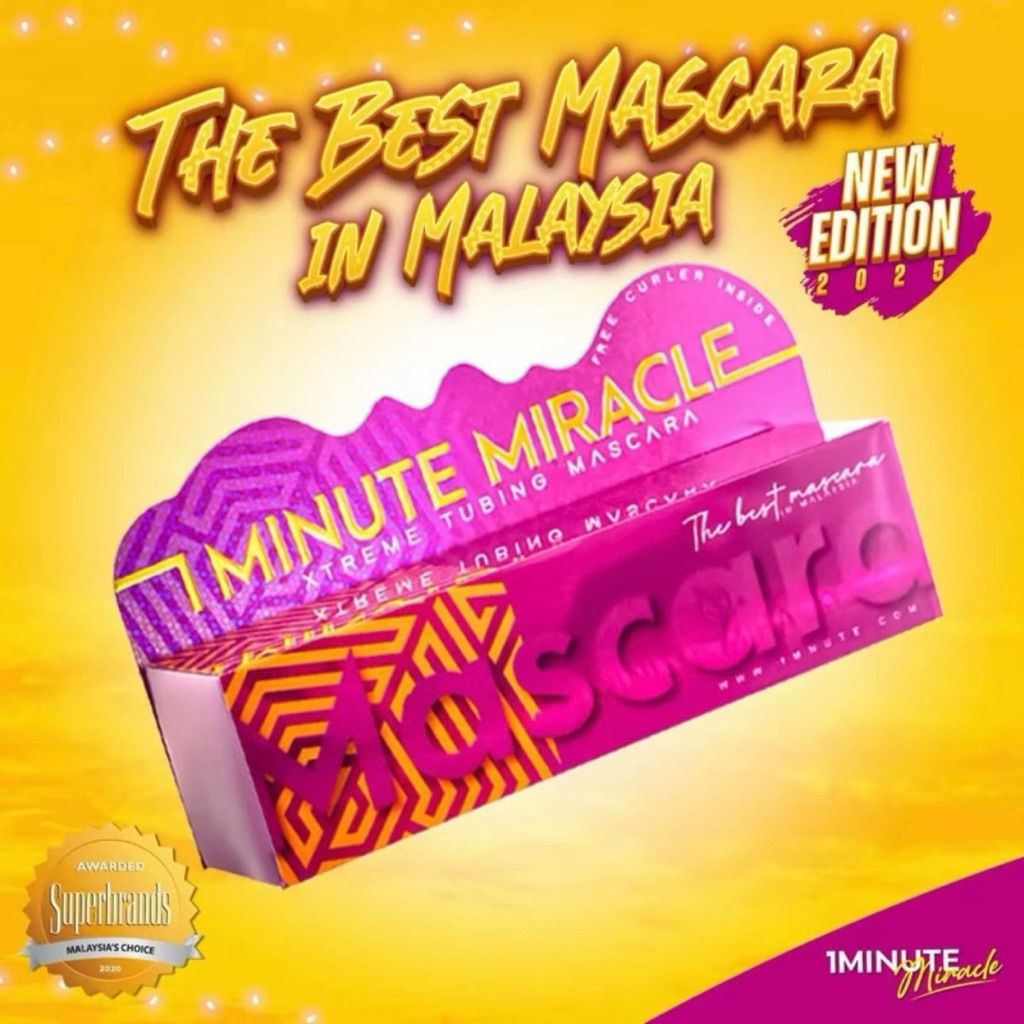 (NEW) 1 Minute Miracle Xtreme Tubing Mascara NEW EDITION 2025 / 1MM Mascara 2025 FREE Curler ...