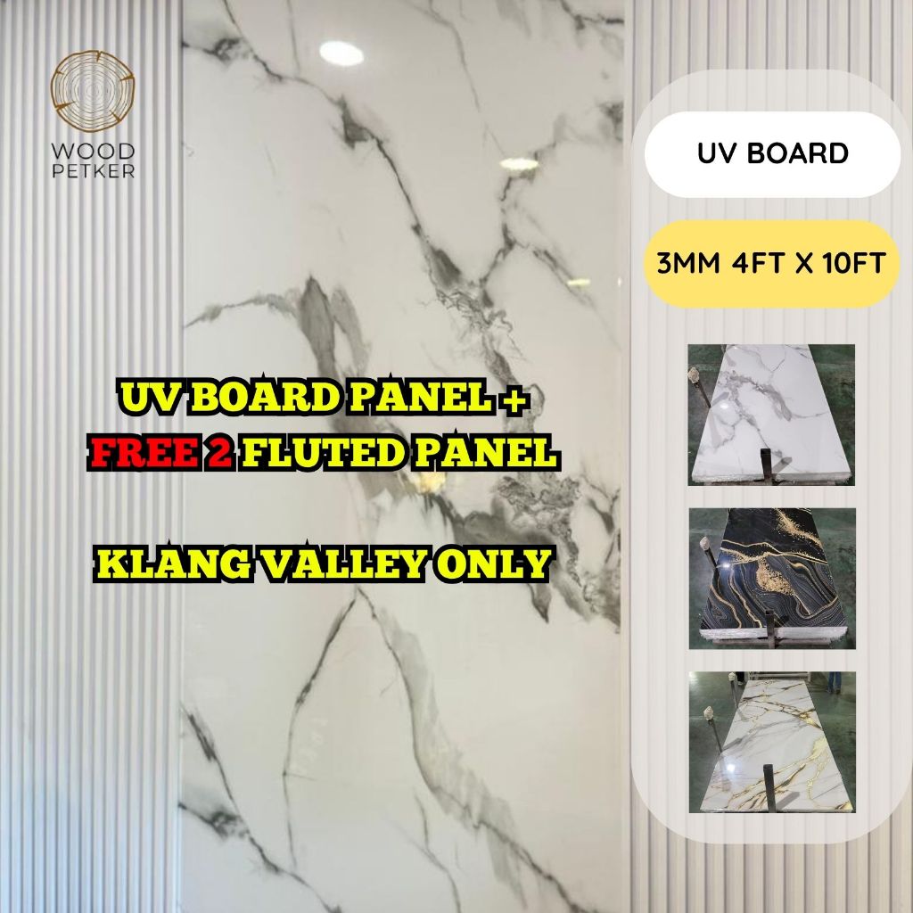 MARBLE SHEET UV Board Panel 10FT PVC WALL PANEL wall decoration dinding ...