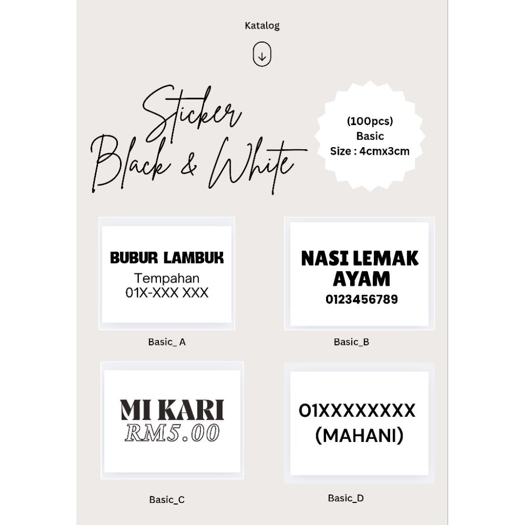 Sticker Vendor Murah (100pcs) | Shopee Malaysia