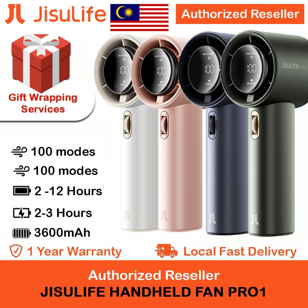 Jisulife Pro1 Life 10 ABS Portable Handheld Fan Bladess 100 Speed Wide ...