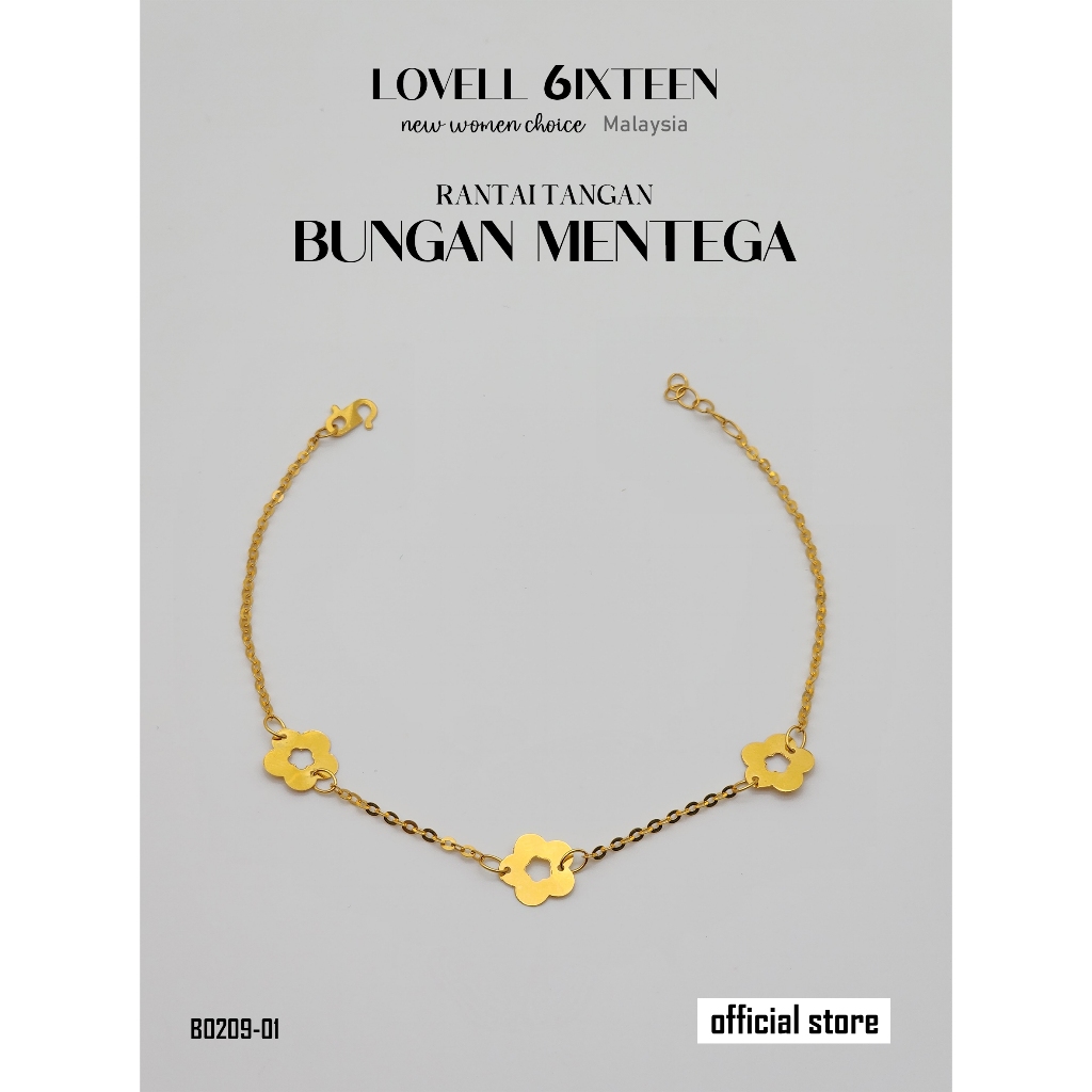 Lovell16 RANTAI TANGAN BUNGA MENTEGA (B0209-01) | Shopee Malaysia