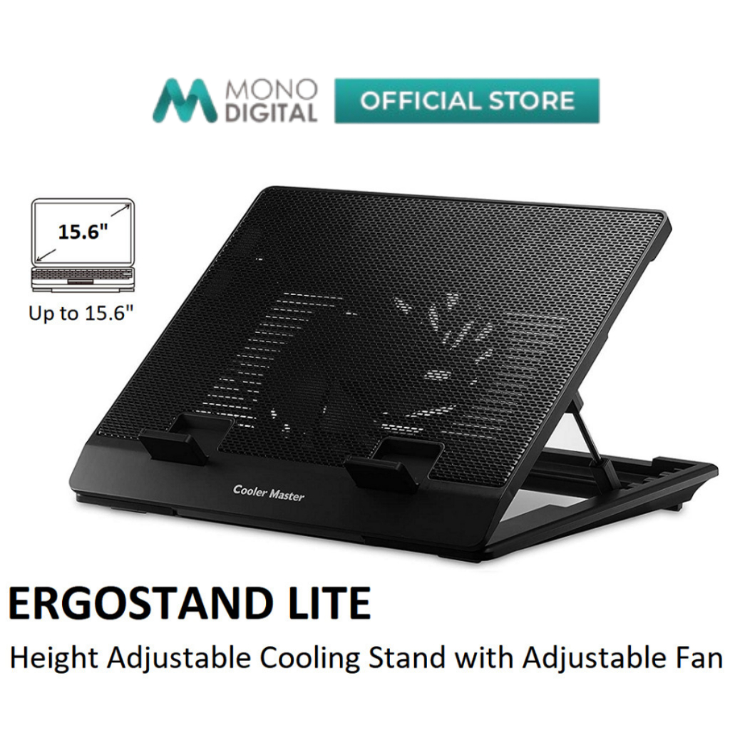 COOLER MASTER NOTEPAL ERGOSTAND LITE COOLER PAD WITH SUPPORT UP TO 15.6 ...