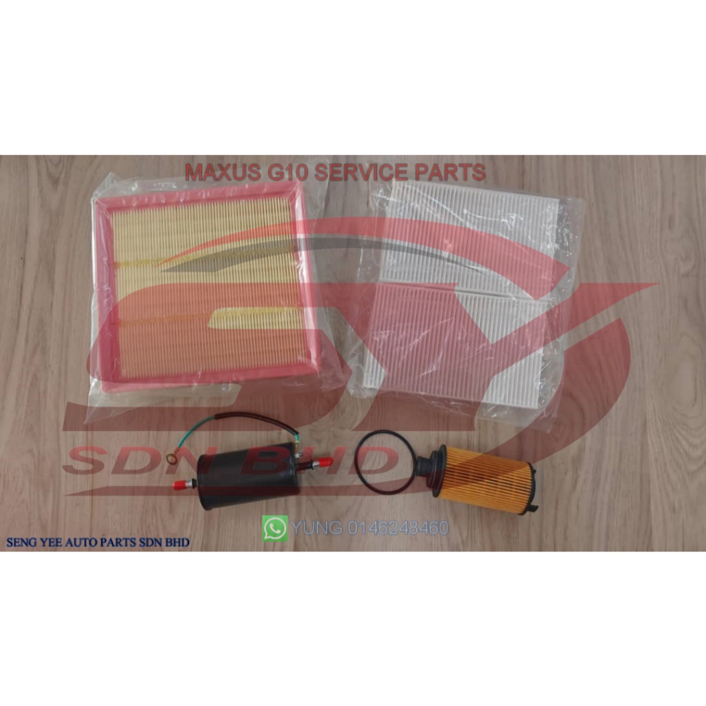 MAXUS G10 SERVICE KITS (AIR FILTER/AIRCOND FILTER/FUEL FILTER/OIL ...