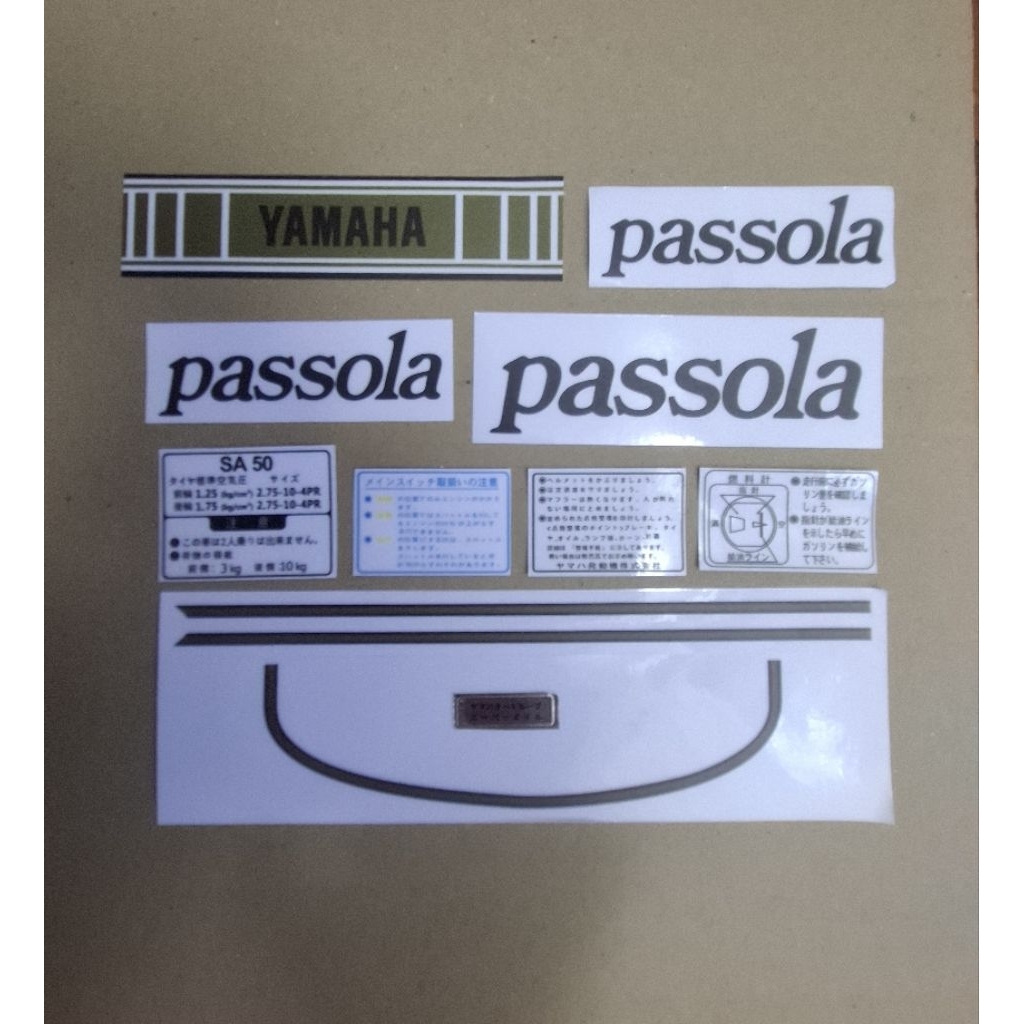 (Limited stock) Yamaha Passola Sa50 2t4 body sticker spec ori Full set ...