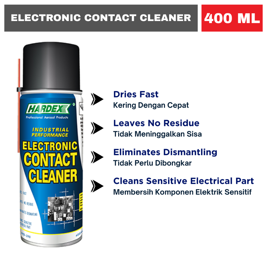HARDEX Electronic Contact Cleaner HD390 (400ml) | Fast Dry No Residue ...