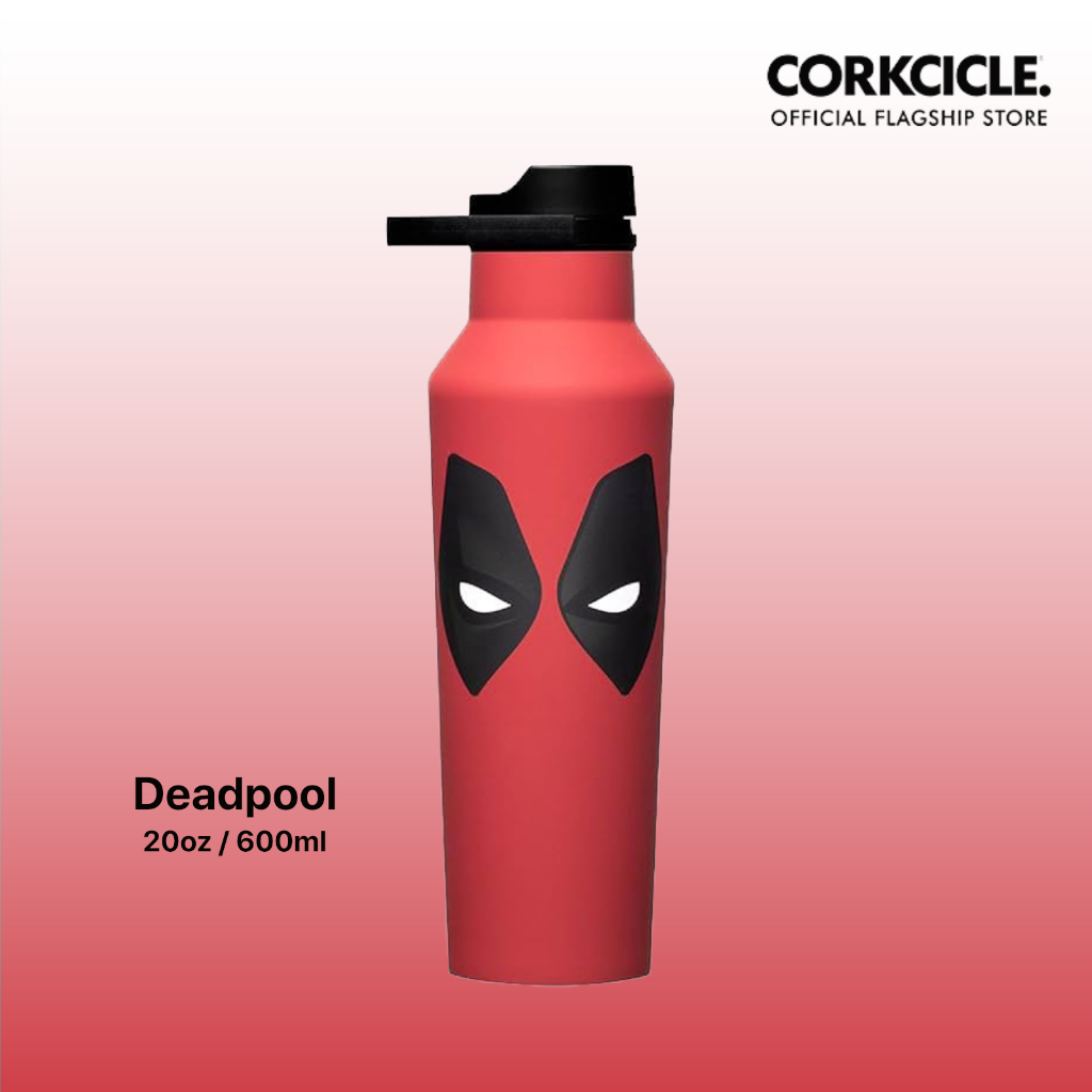 CORKCICLE MARVEL SPORT CANTEEN INSULATED WATER BOTTLE - 20oz DEADPOOL ...