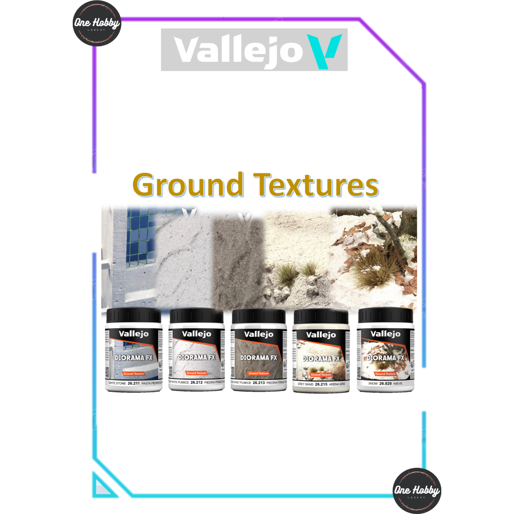Vallejo Diorama FX Ground Textures White Stone Rough Pumice Grey Sand ...