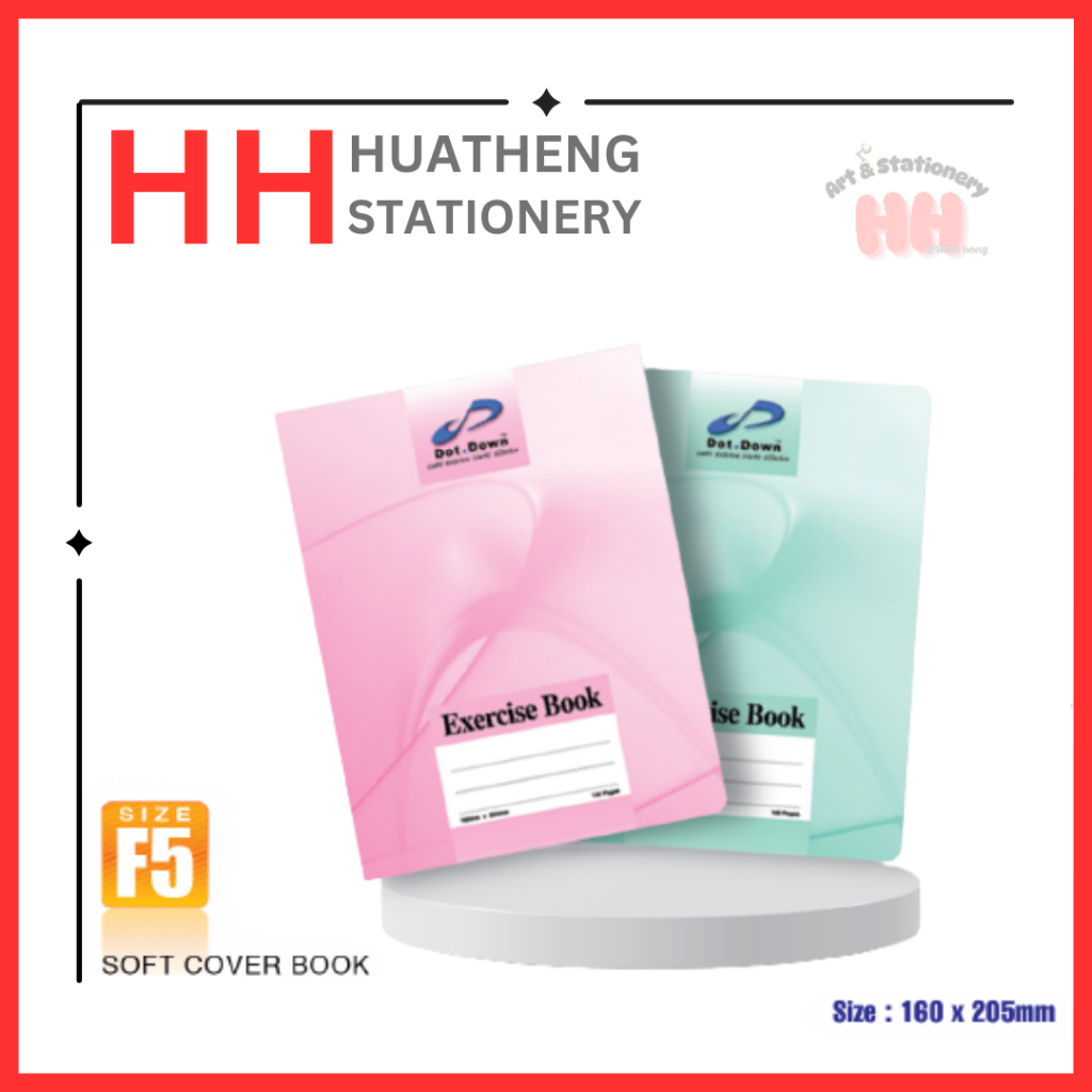 [ LOCAL ] 80pg / 120pg Dot Down F5 / A4 Size Exercise Book 60GSM / BUKU ...
