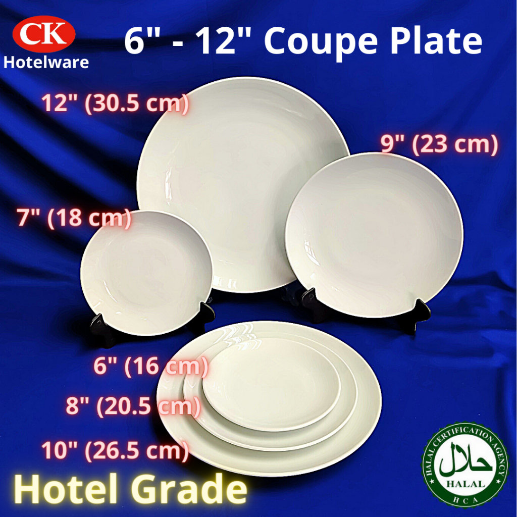 CK Porcelain, Round Coupe Plate / Ceramic BB - Side - Dessert - Dinner ...