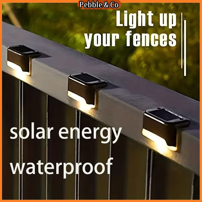 4pcs Solar LED Ladder Lights Energy Saving Waterproof Fence Lights ...