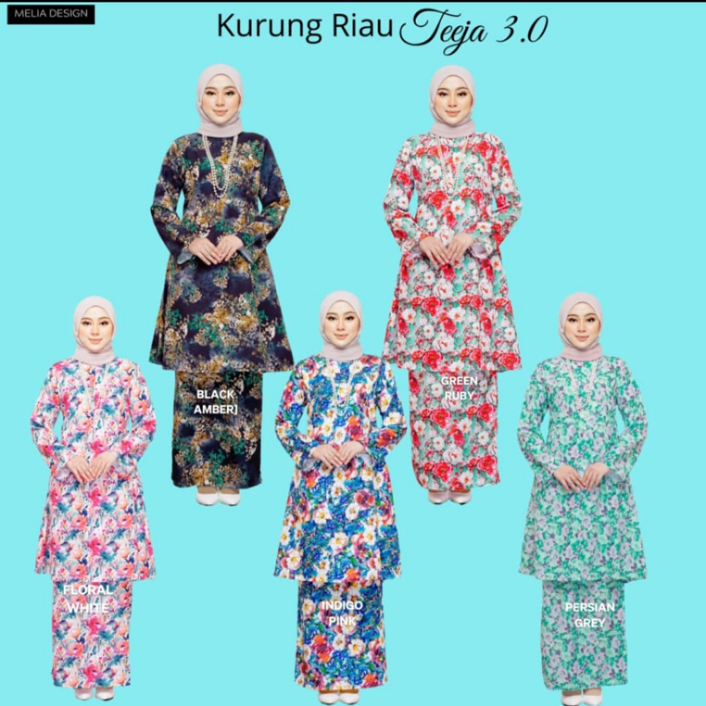 BAJU KURUNG MODEN RIAU TEEJA 3 | Shopee Malaysia
