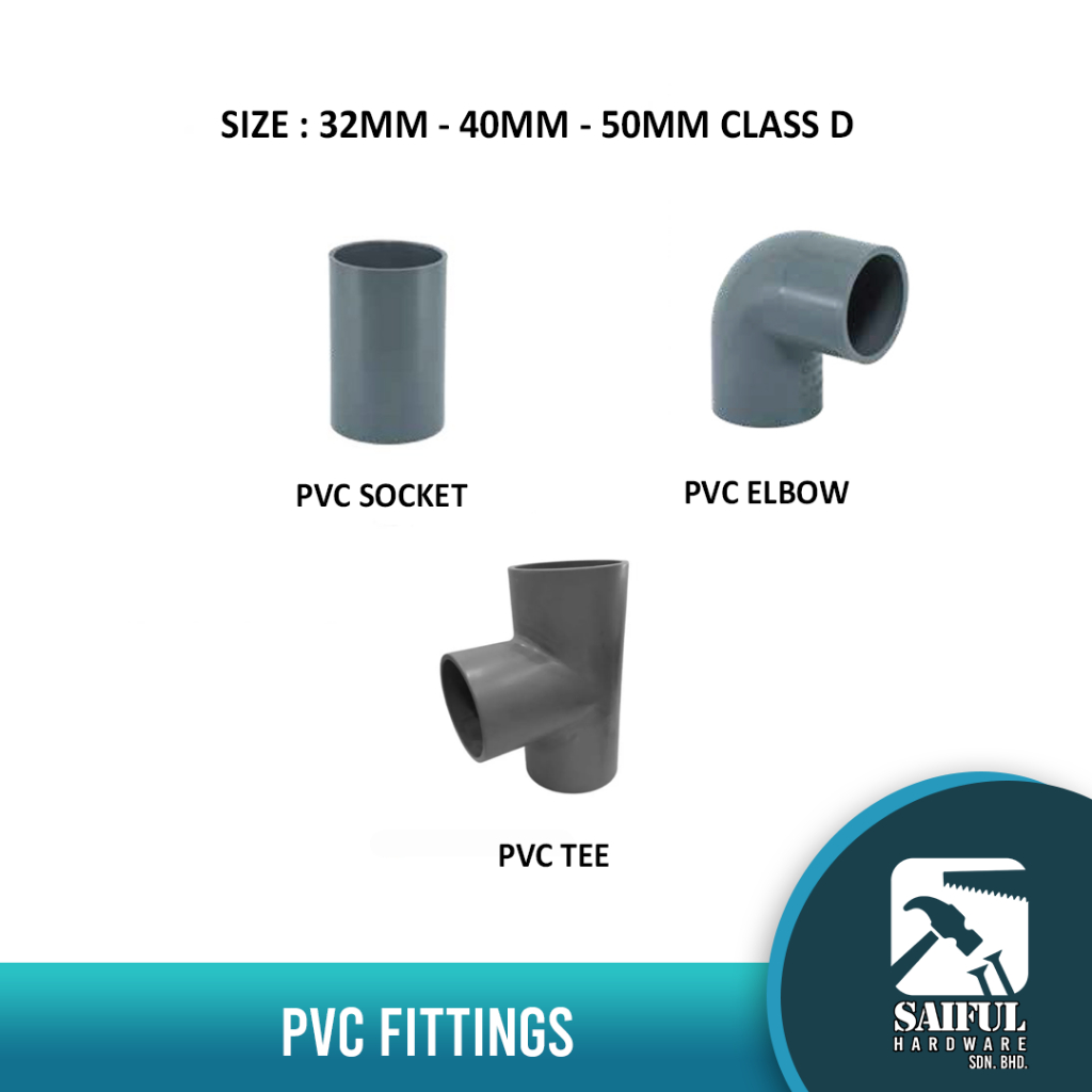 32MM (1-1/4") 40MM (1-1/2") PVC FITTING CLASS D/ PVC Pipe Fitting Class D / Socket/ Tee/ Elbow ...