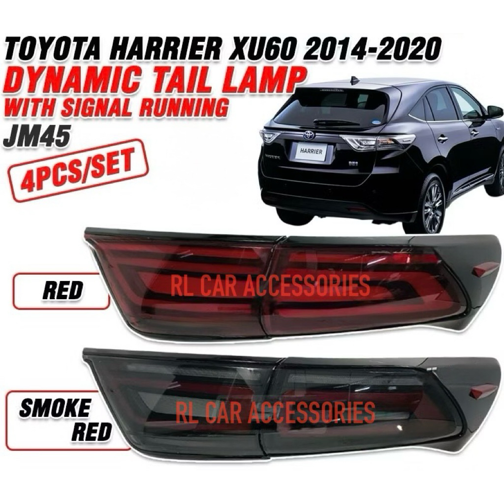 Toyota harrier XU60 2015 2016 2017 2018 2019 2020 rear led tail lamp ...