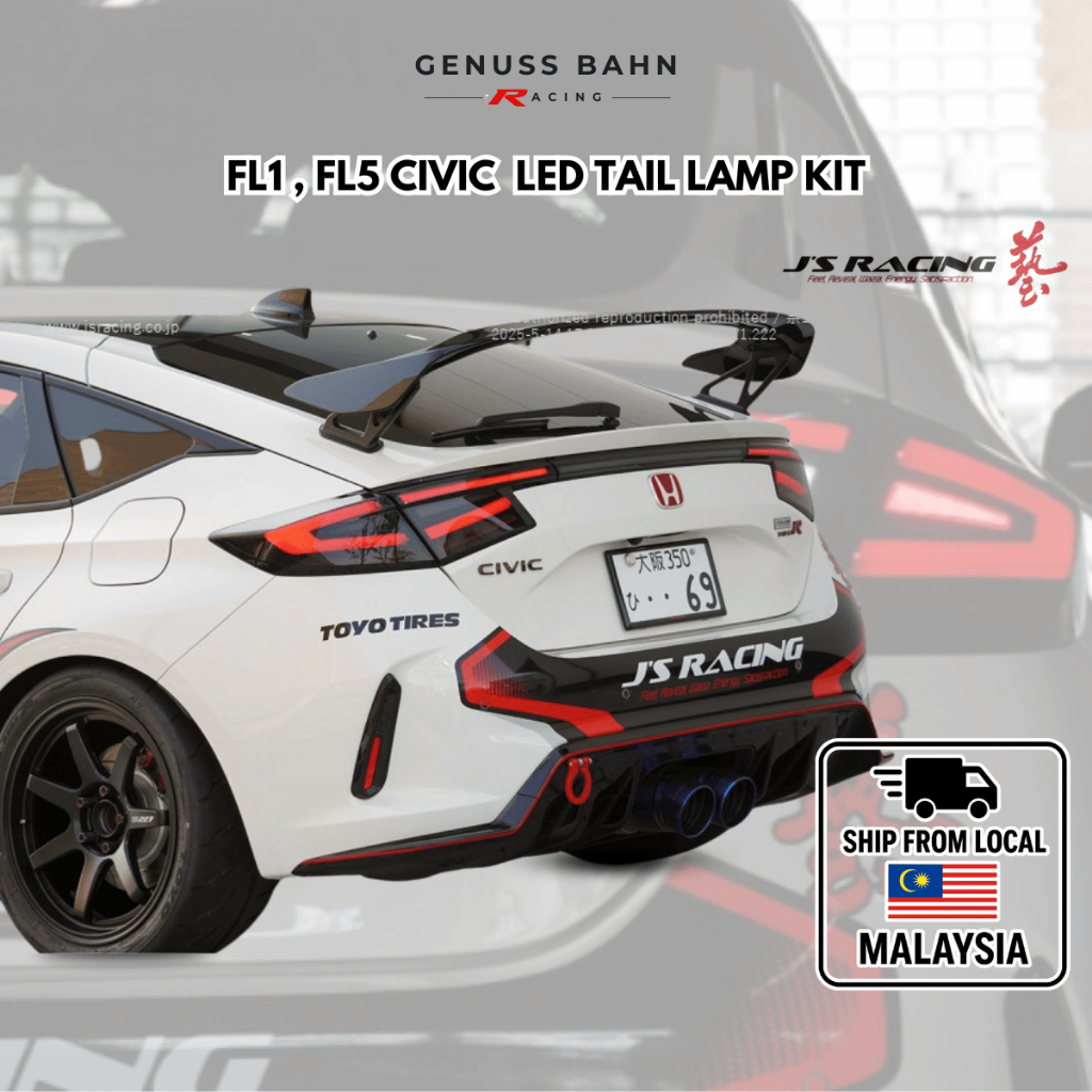 JS RACING Rear LED Tail Lamp Kit - Smoked Albino /Smoked Red (100% ...