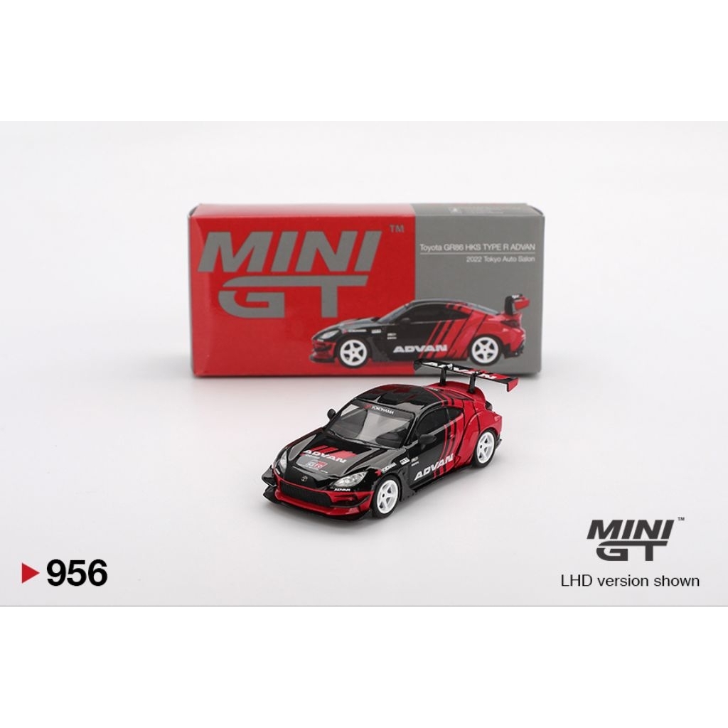 1/64 Mini GT #956 Toyota GR86 HKS Type R ADVAN 2022 Tokyo Auto Salon ...