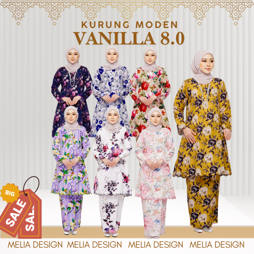 MODEN VANILLA 8 BY MELIA DESIGN SULAM BIKU JACQUARD SILK PREMIUM MURAH ...