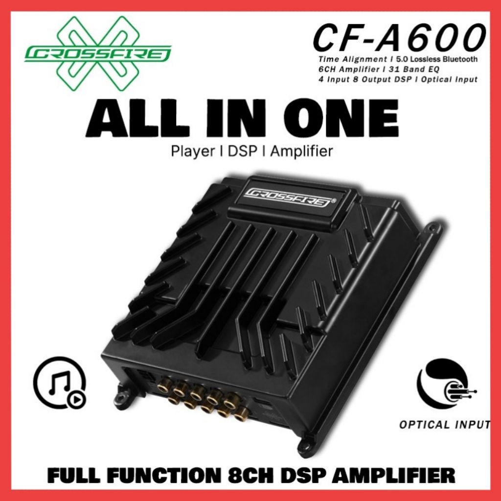 CROSSFIRE 6CH DSP Amplifier CF-A600 │ 8CH DSP Full Function 31 Band EQ ...